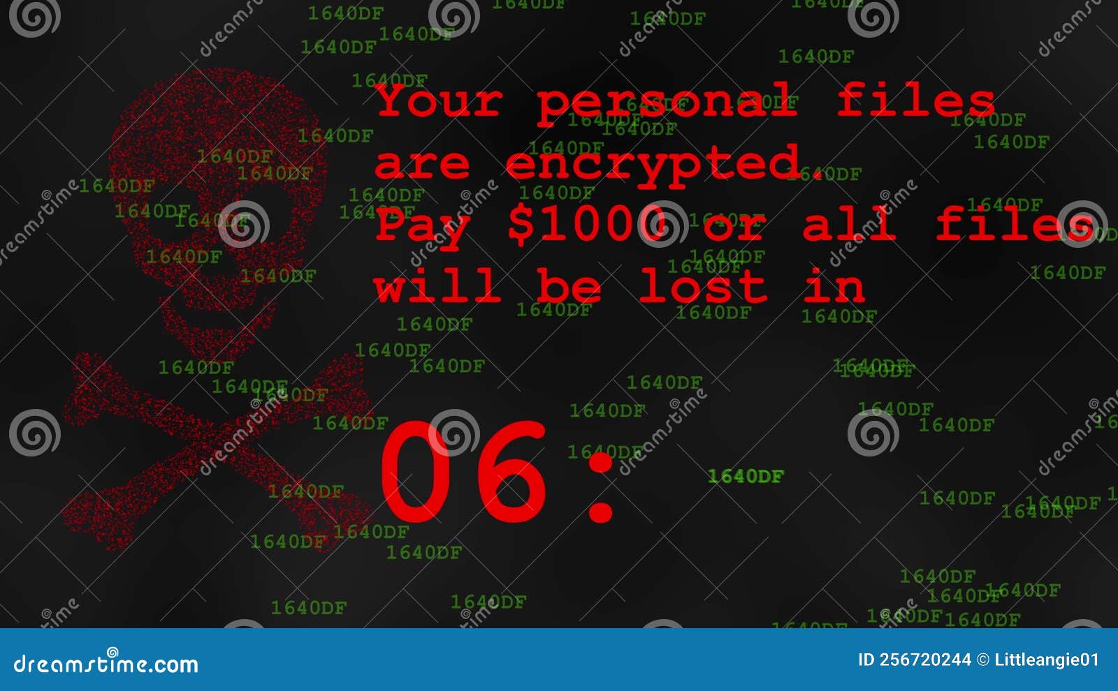 Ransomware Hacker Cyber Attack on Computer Countown Stock Footage ...
