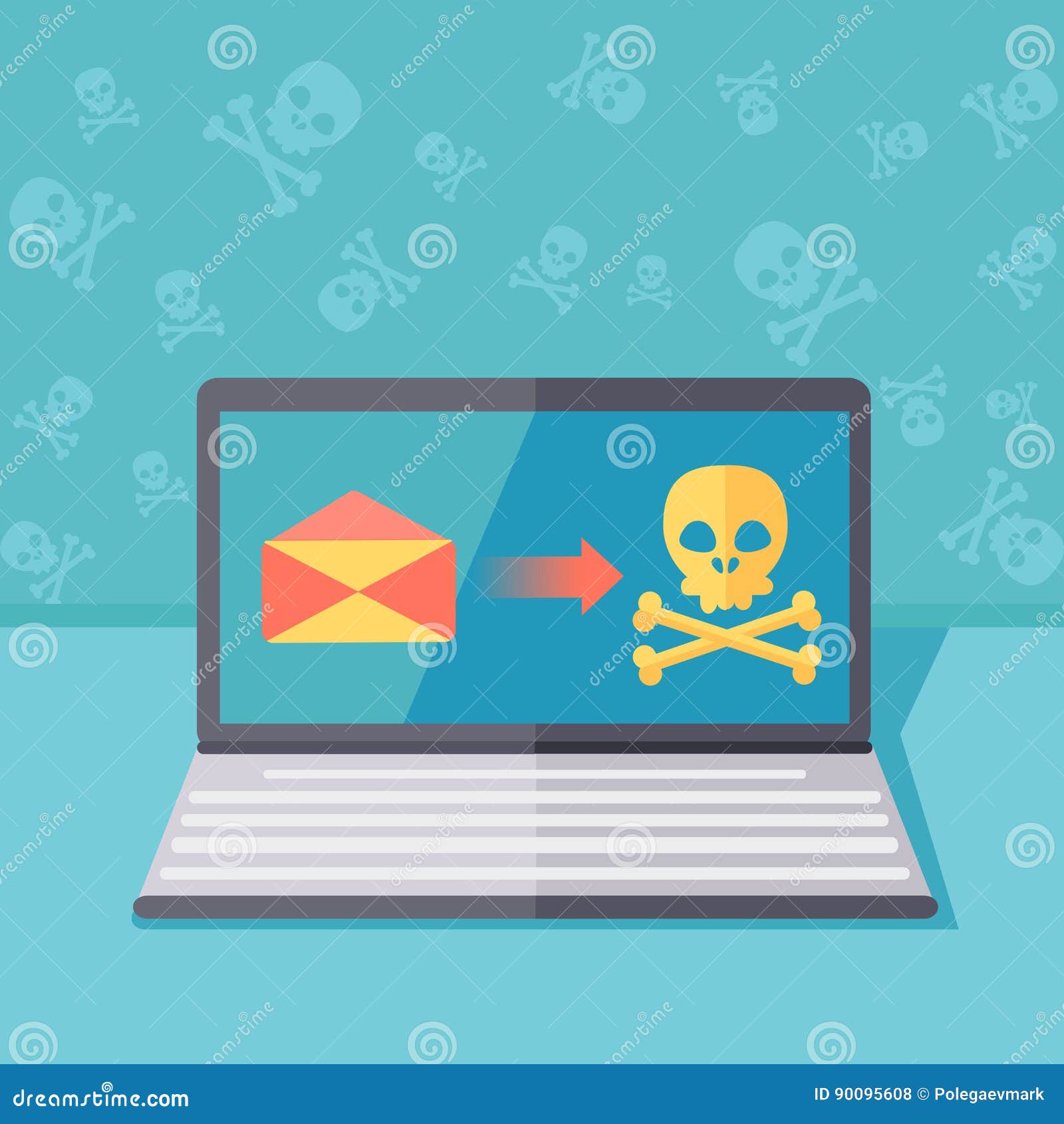 Ransomware Protection or Phishing Security Vector Concept Illustration ...