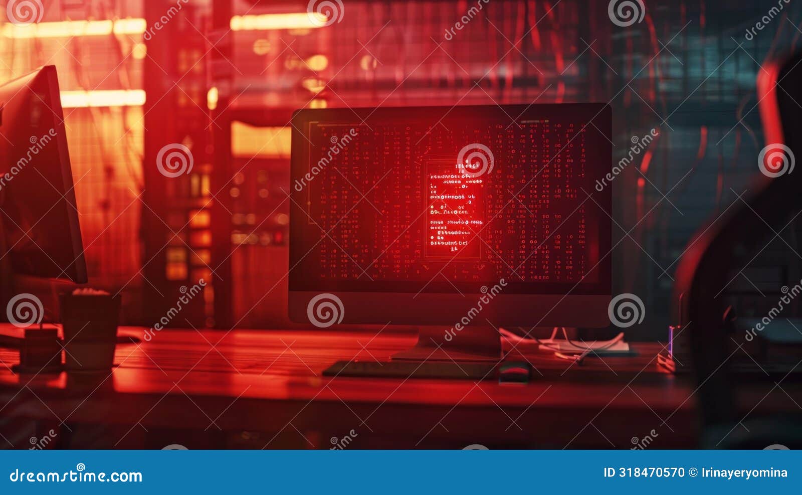 Ransomware Threat on Locked Computer Screen Stock Photo - Image of ...
