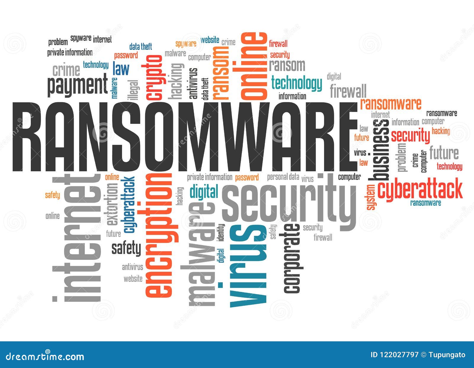 The Word Ransomware On The Background Of The World Map Cartoon Vector ...