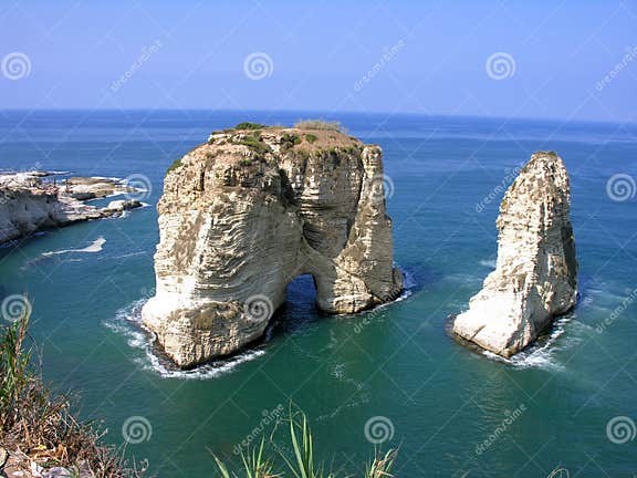 Raouche, Beyrouth, Liban photo stock. Image du repère, liban - 349996