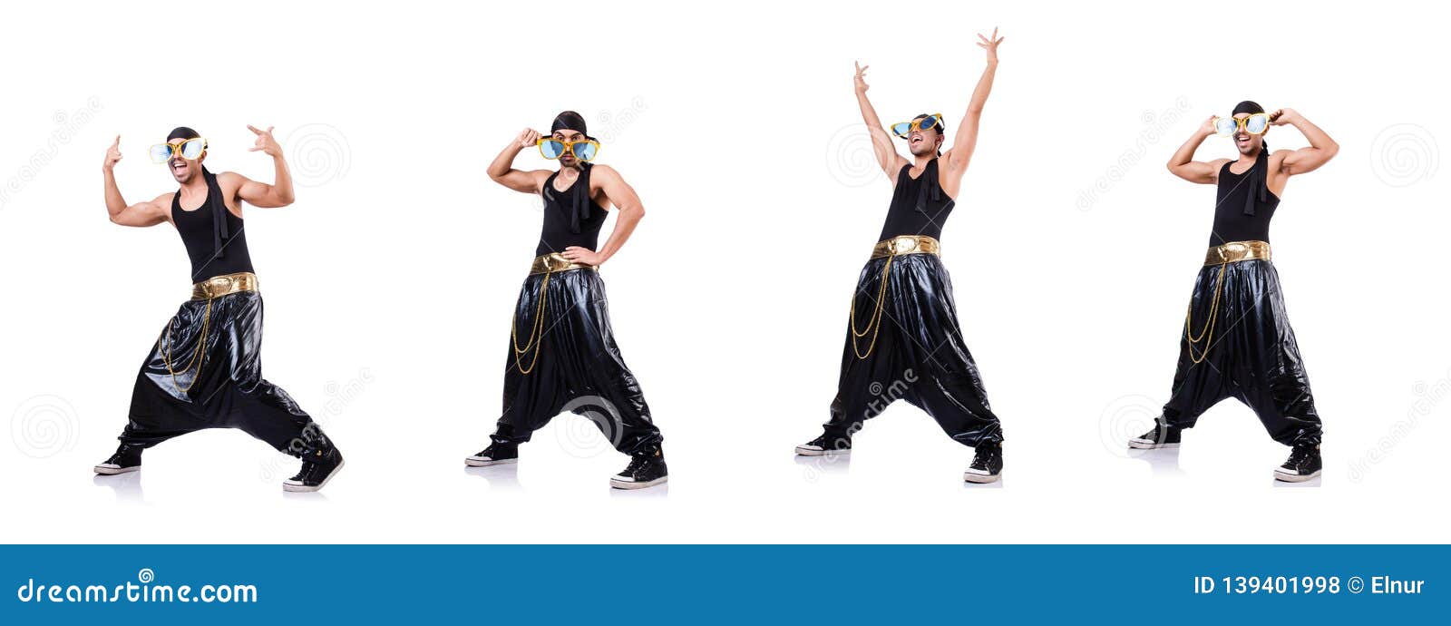 The Rap Dancer Isolated on the White Stock Photo - Image of leaping ...