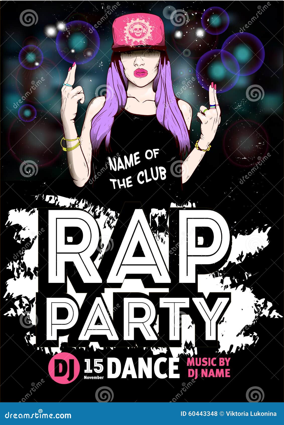 Rap Party poster stock vector. Illustration of design - 60443348