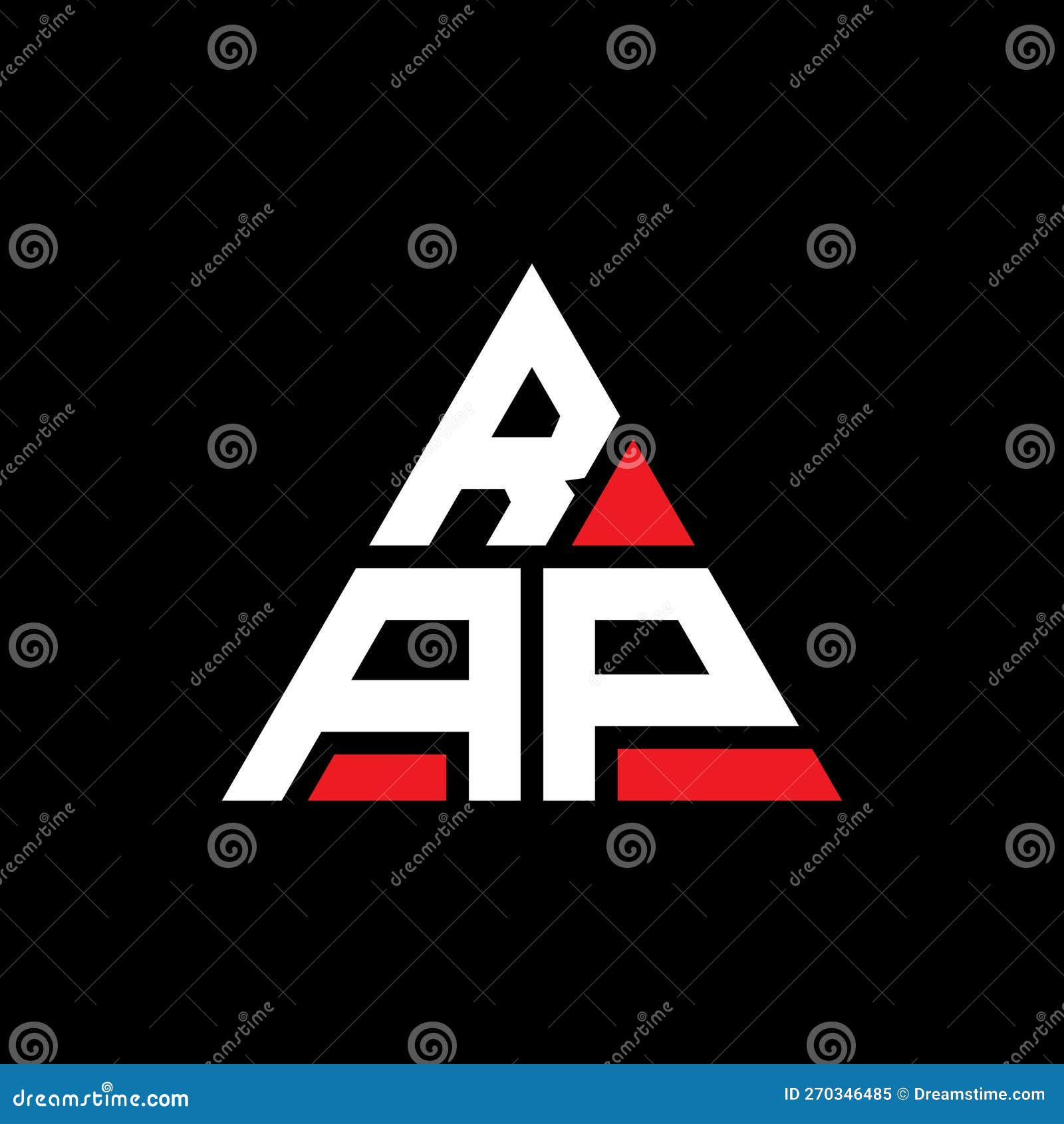 RAP Triangle Letter Logo Design with Triangle Shape. RAP Triangle Logo ...