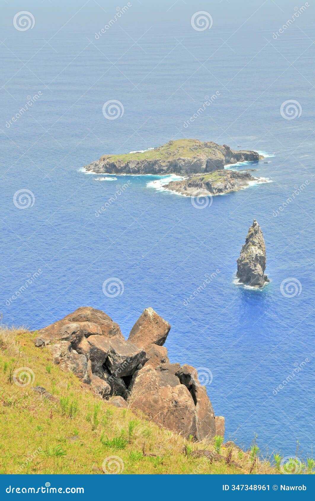 Rapa Nui Motu Nui of Easter Island, Chile Stock Image - Image of ...