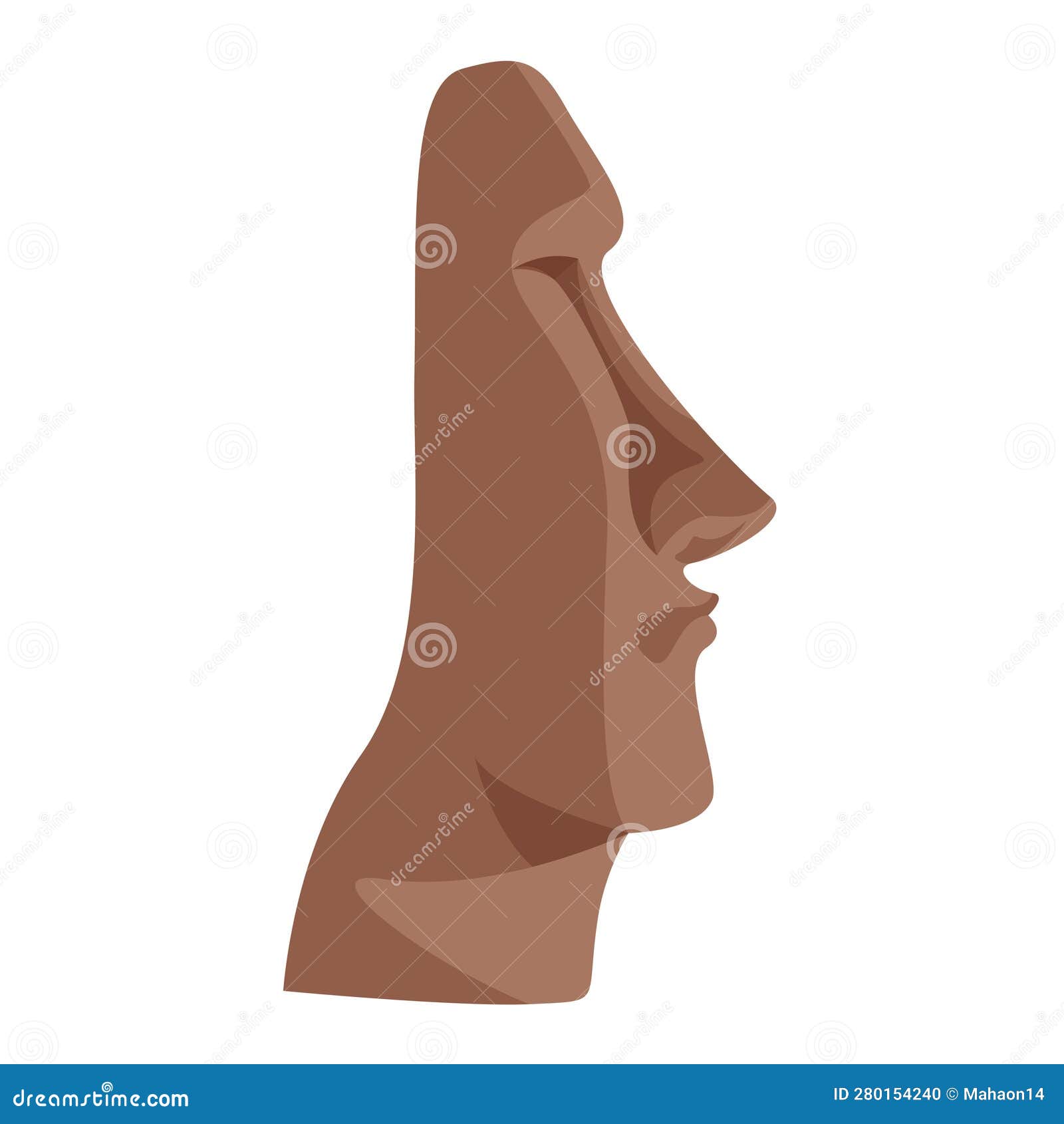 Rapa nui stone idol stock vector. Illustration of stone - 280154240