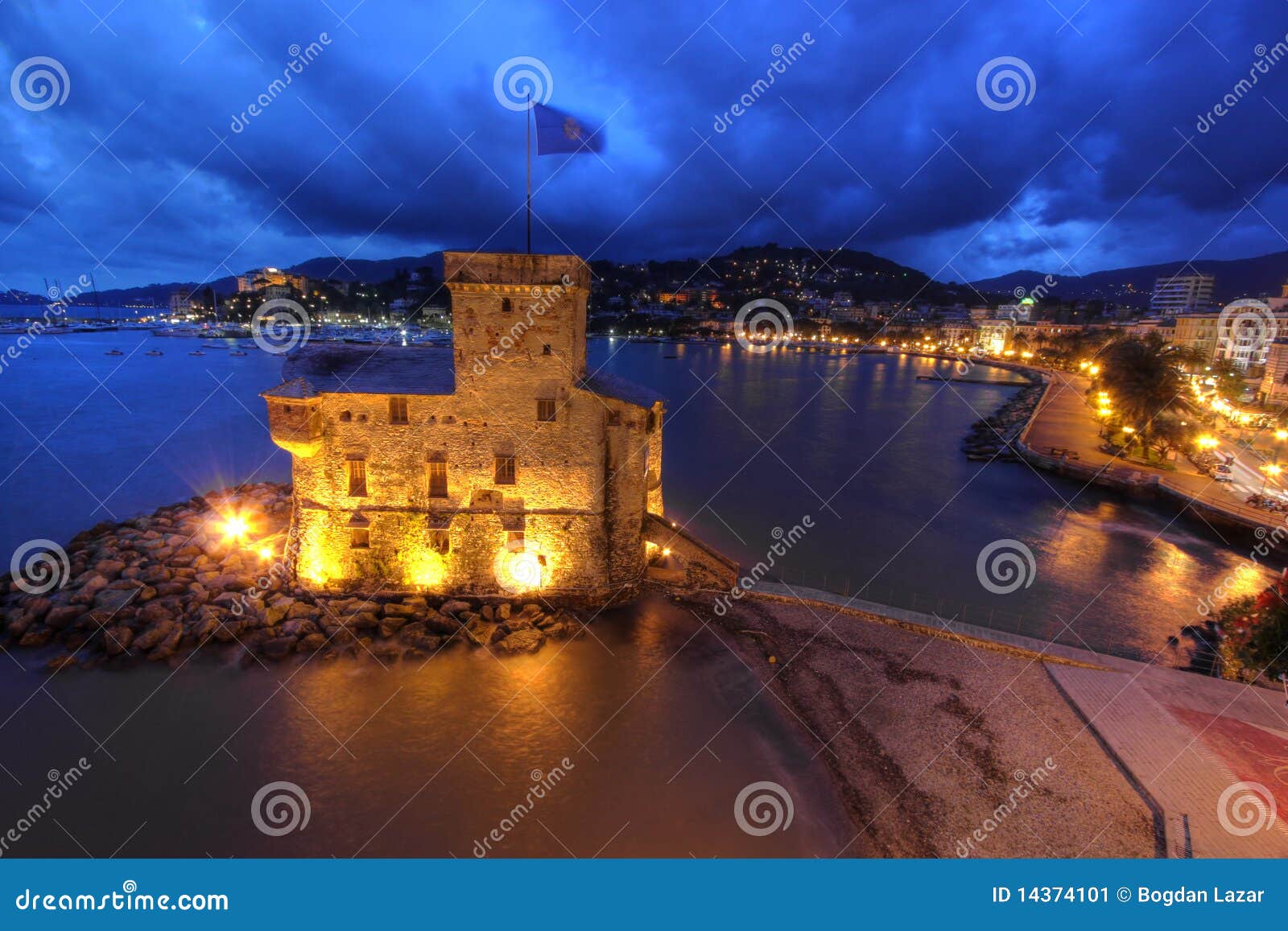 Rapallo Castle, Italy stock image. Image of landmark - 14374101