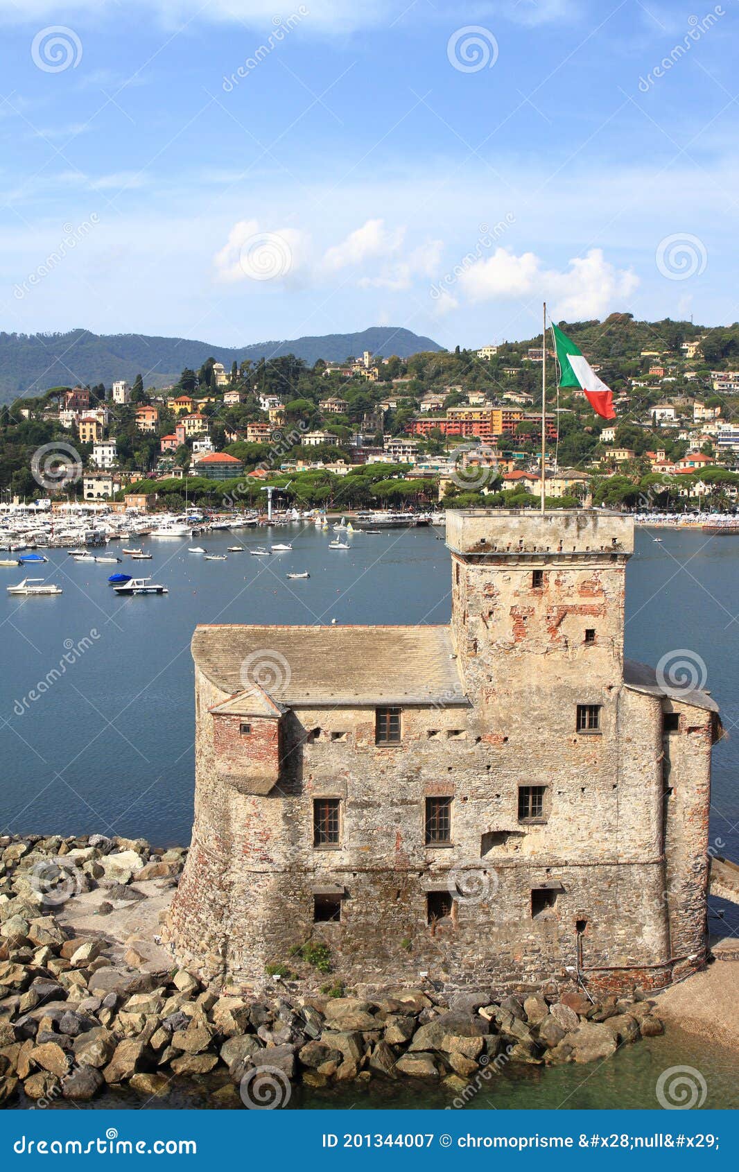 Rapallo Castle - Italy stock image. Image of marina - 201344007