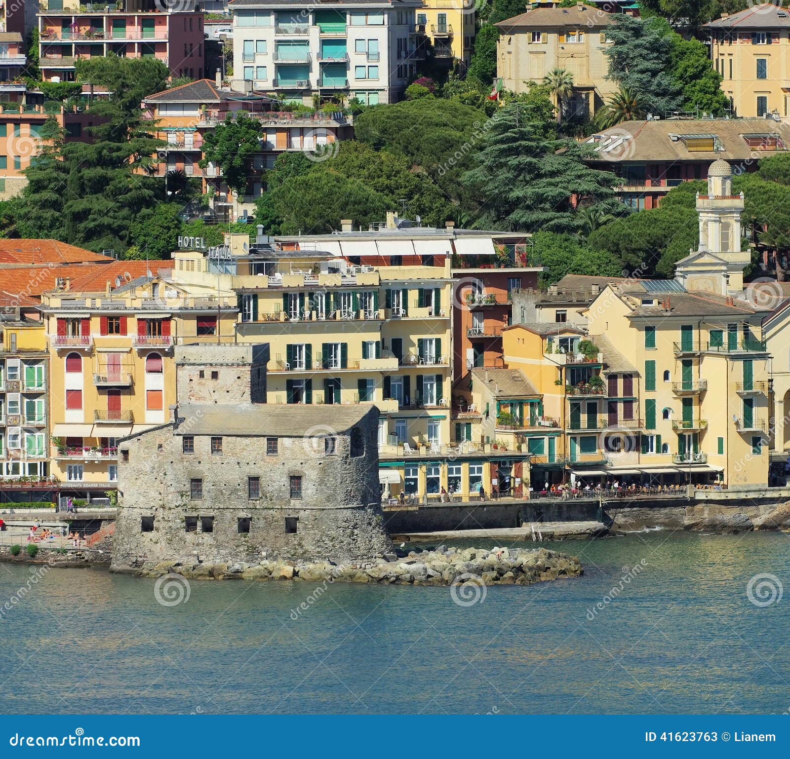 Rapallo castle editorial stock photo. Image of rapallo - 41623763