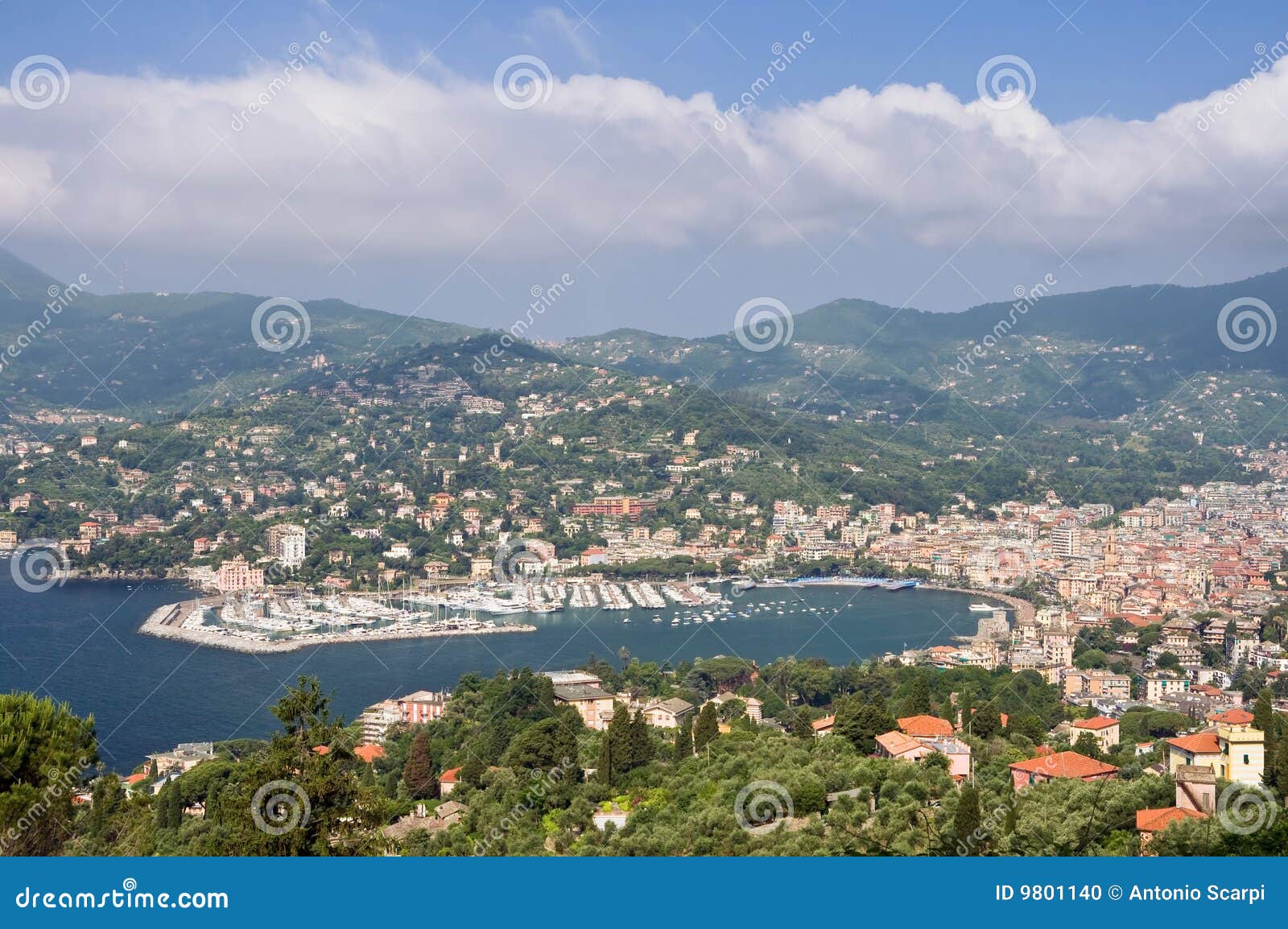 Rapallo and the Gulf of Tigullio Stock Photo - Image of tigullio, coast ...