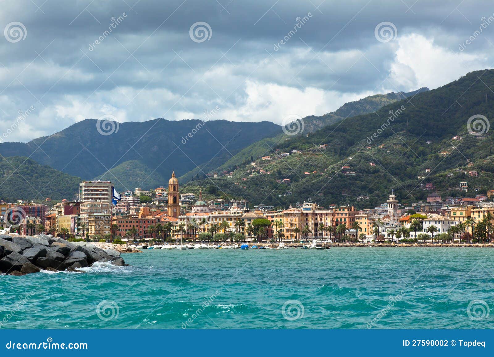 Rapallo, Italy stock photo. Image of mediterranean, european - 27590002