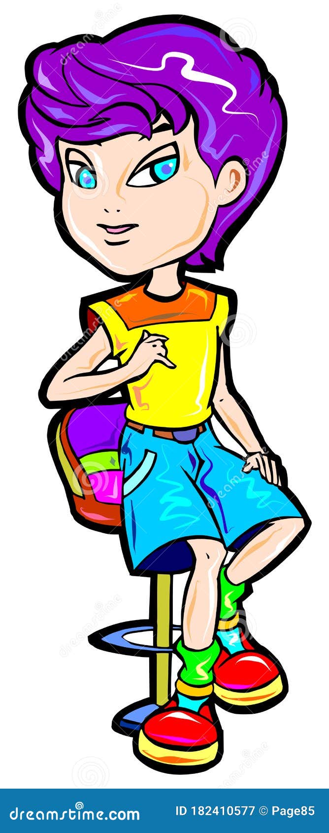 Rapaz bonito ilustração do vetor. Ilustração de macho - 182410577