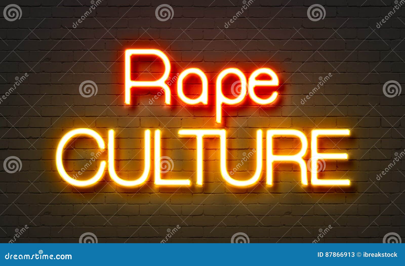 Culture Neon Sign on Brick Wall Background. Stock Illustration ...