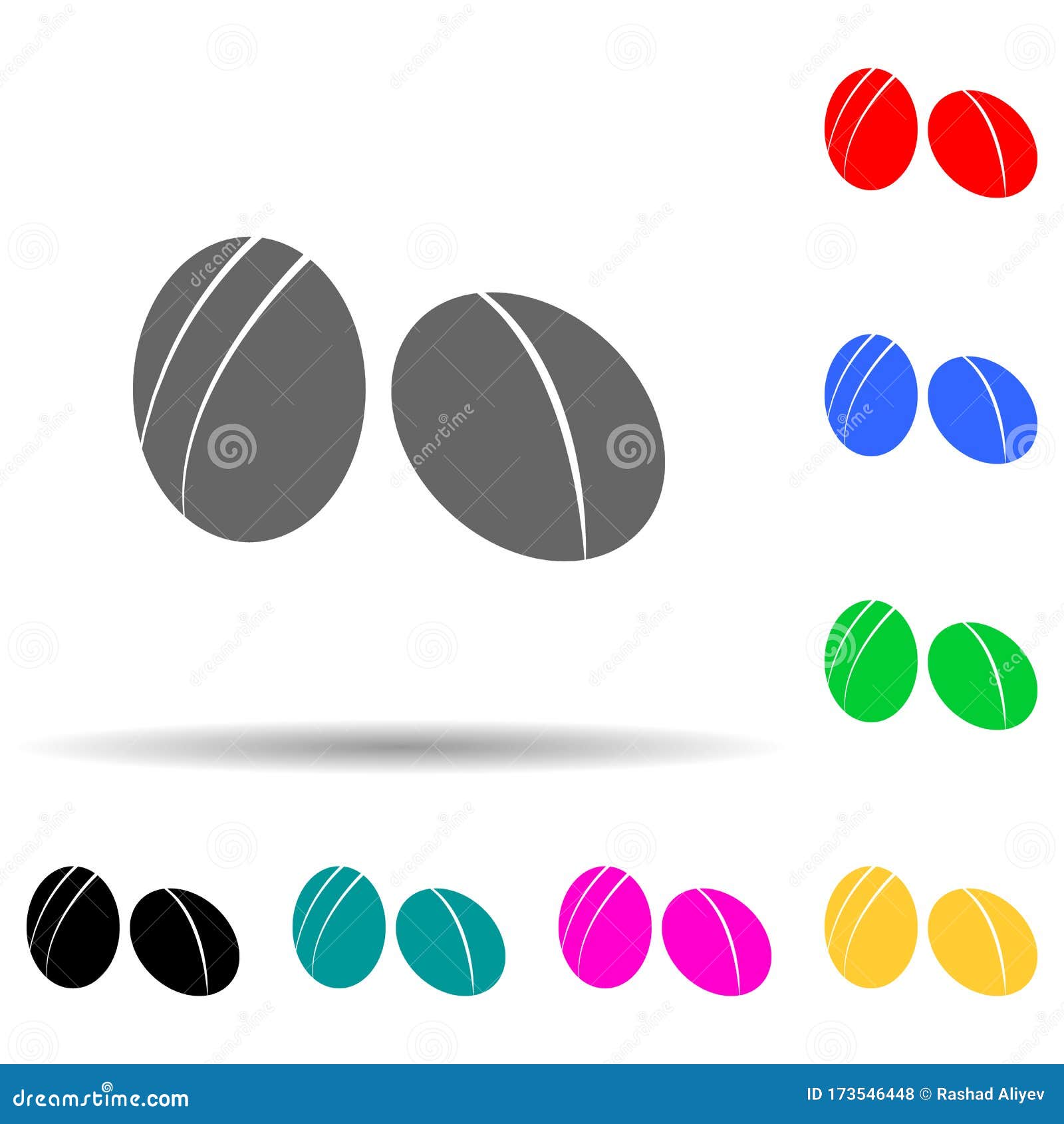 Multi Color Style Icon. Simple Glyph, Flat of Nuts Icons for Ui and Ux ...