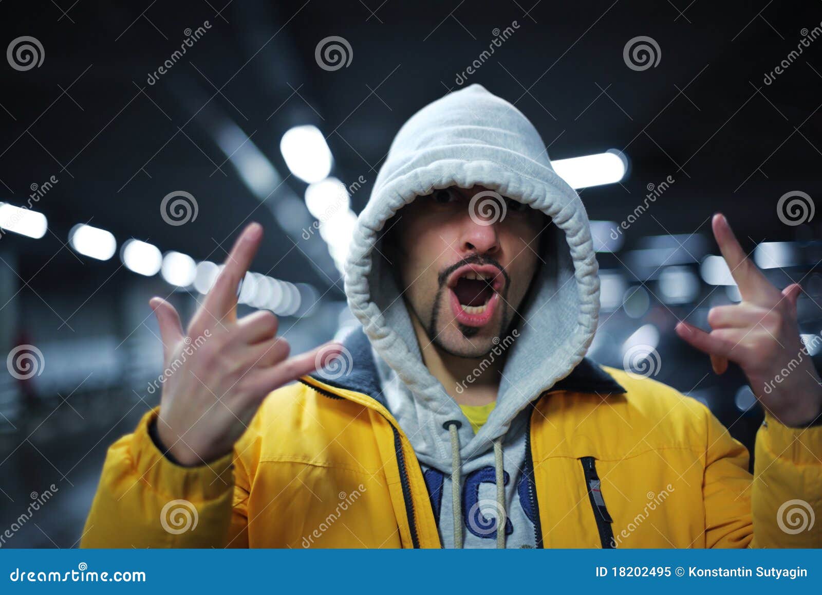 Raper gesture stock image. Image of angry, caucasian - 18202495