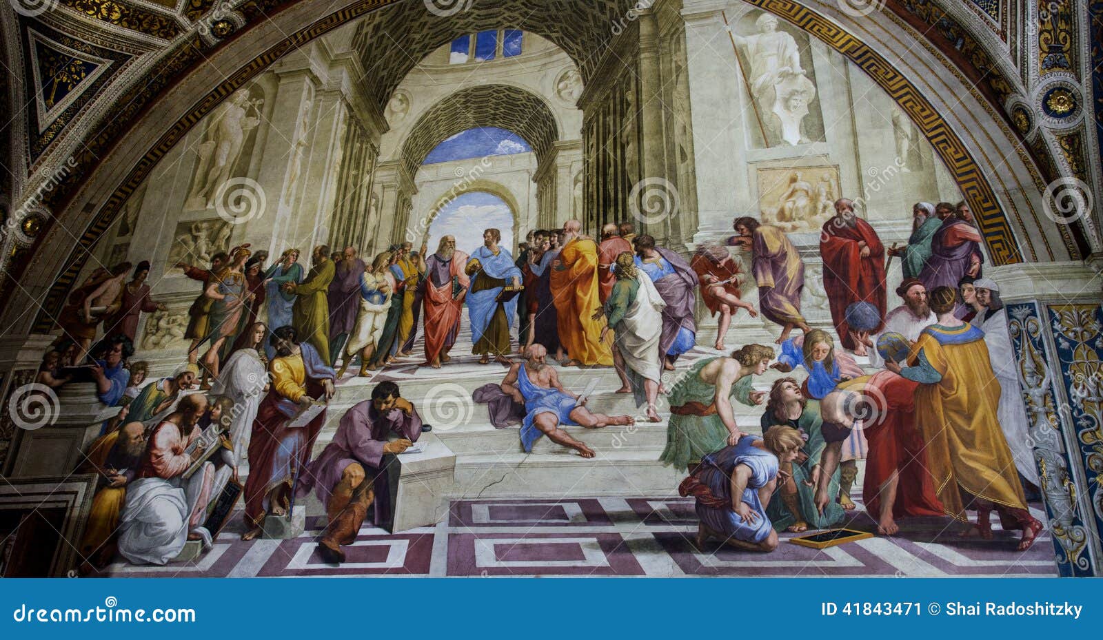 Raphael Sanzio Wall Painting Editorial Photo - Image of panoramic ...