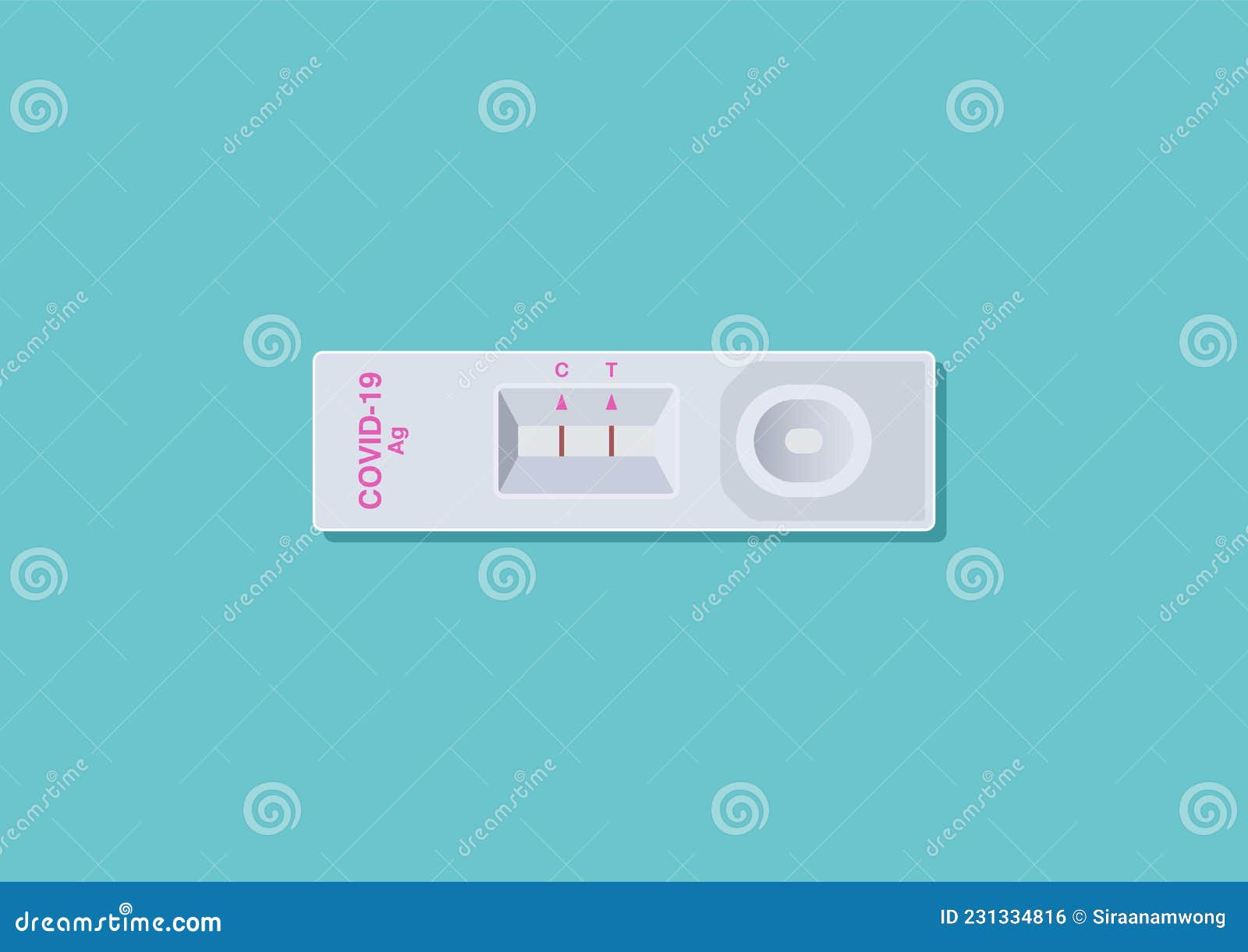 Rapid Antigen Test Kit Flat Style Icon Stock Vector - Illustration of ...