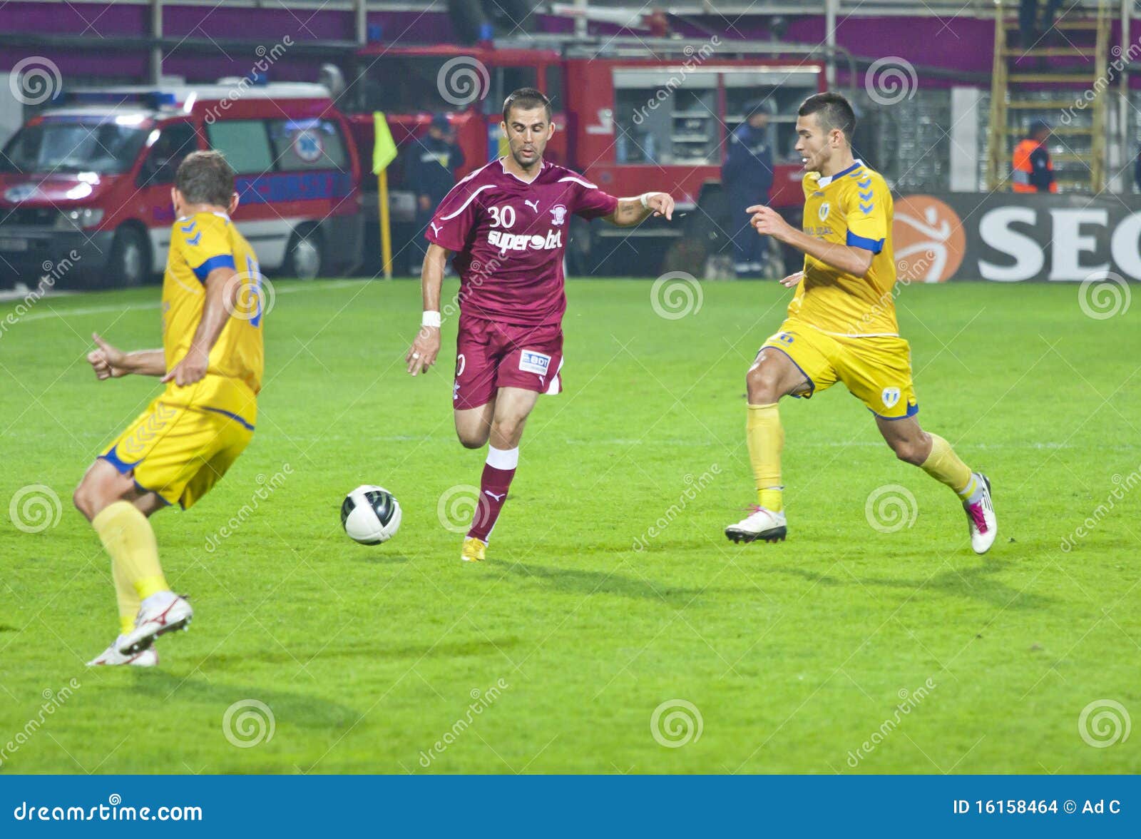 Rapid Bucharest Football Player Hitting the Ball Editorial Stock Image ...