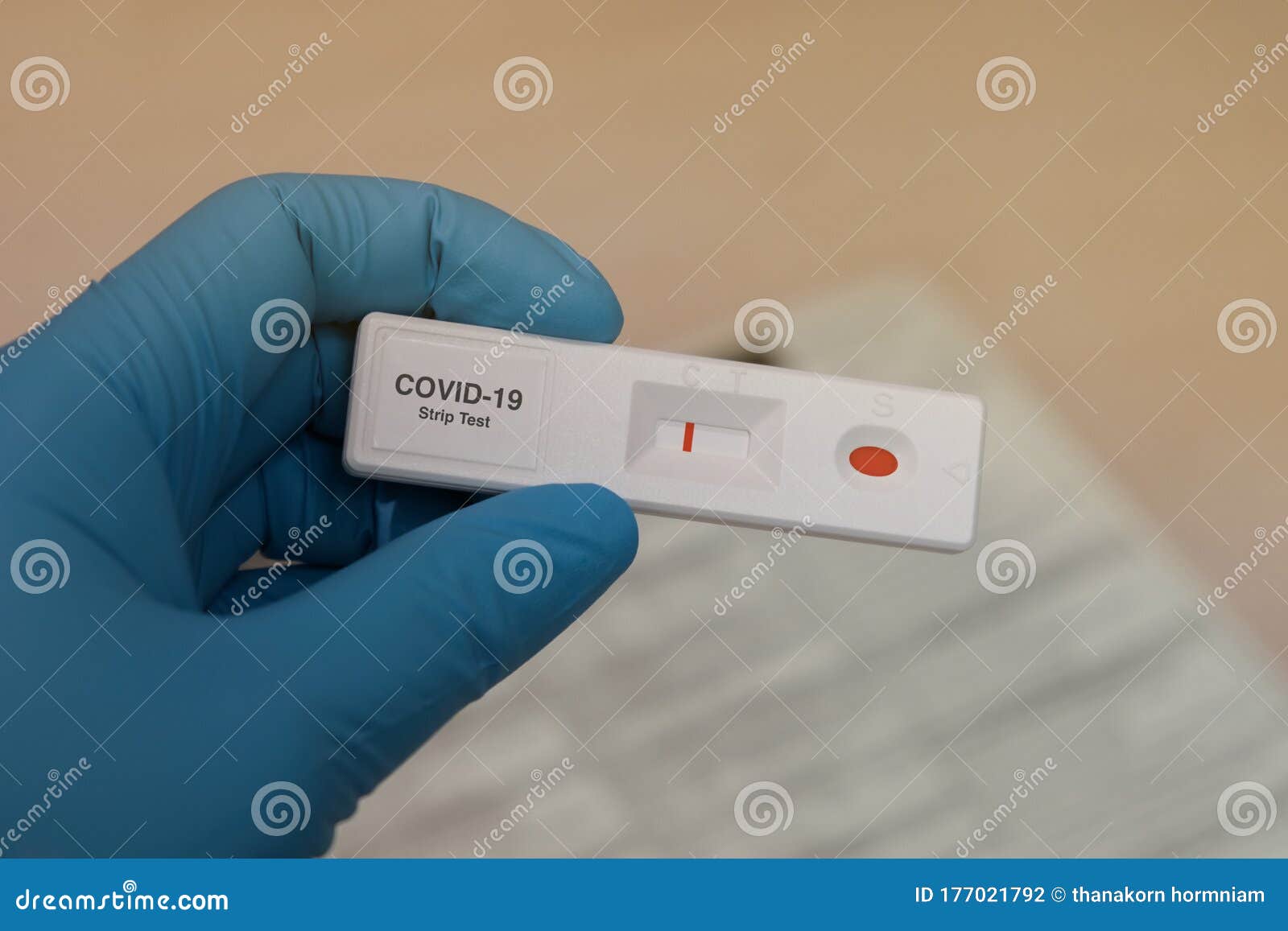 Rapid Covid-19 Strip Test stock photo. Image of pneumonia - 177021792