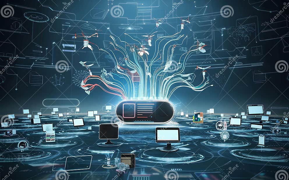 The Rapid Evolution of Technology Stock Illustration - Illustration of ...