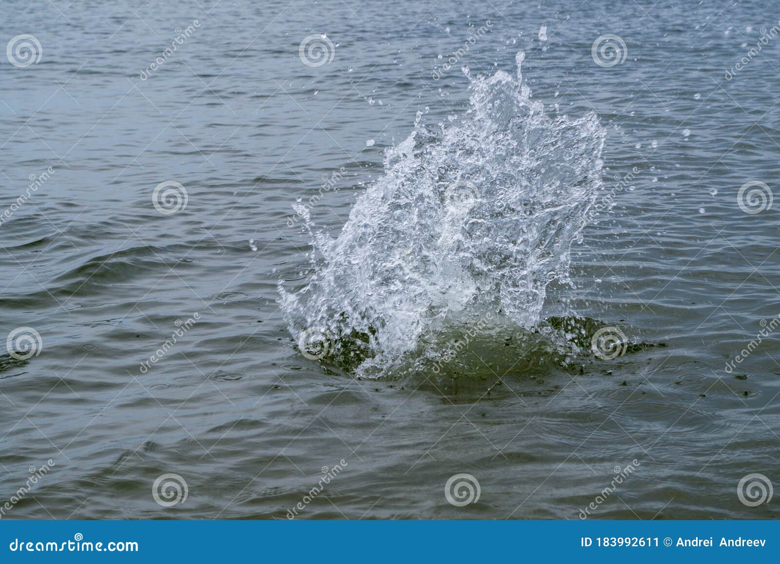 Rapid and Expressive Splash of Water Like Explosion on the Sea Area ...