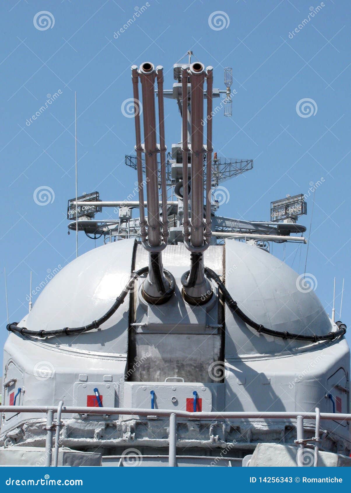 Rapid-firing gun stock image. Image of battle, warship - 14256343