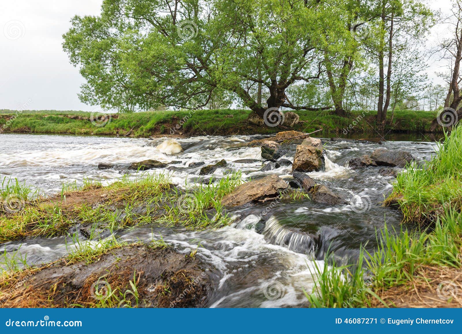 Rapid flow of small river stock image. Image of motion - 46087271