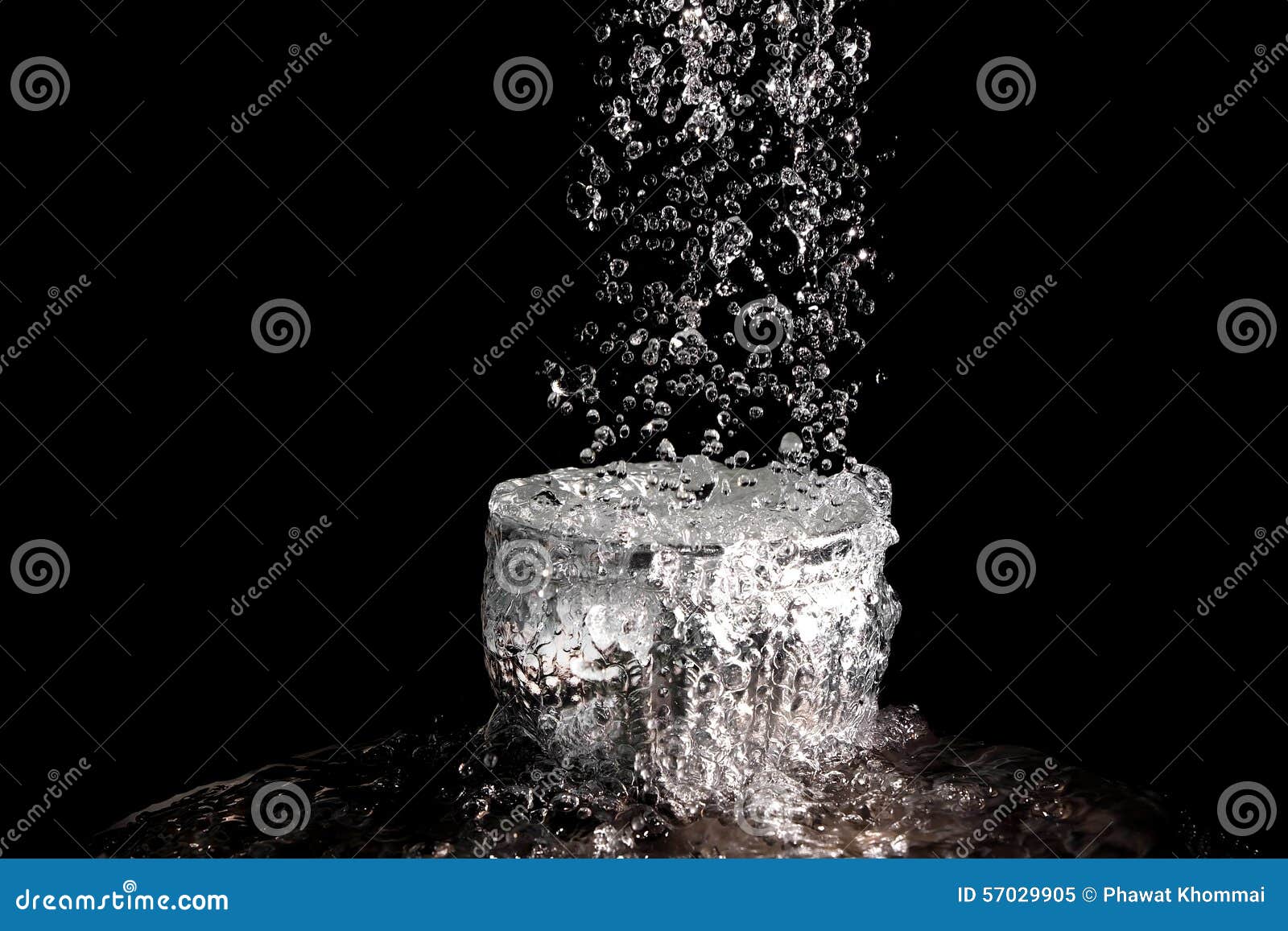 The Rapid Flow Of Water With White Waves And Air Bubbles. Top View Of A ...
