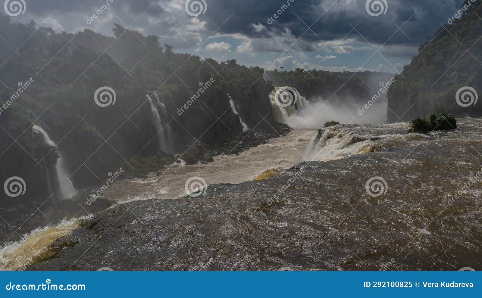 The Rapid Flow of Water Collapses from the Edge of the Ledge into the ...