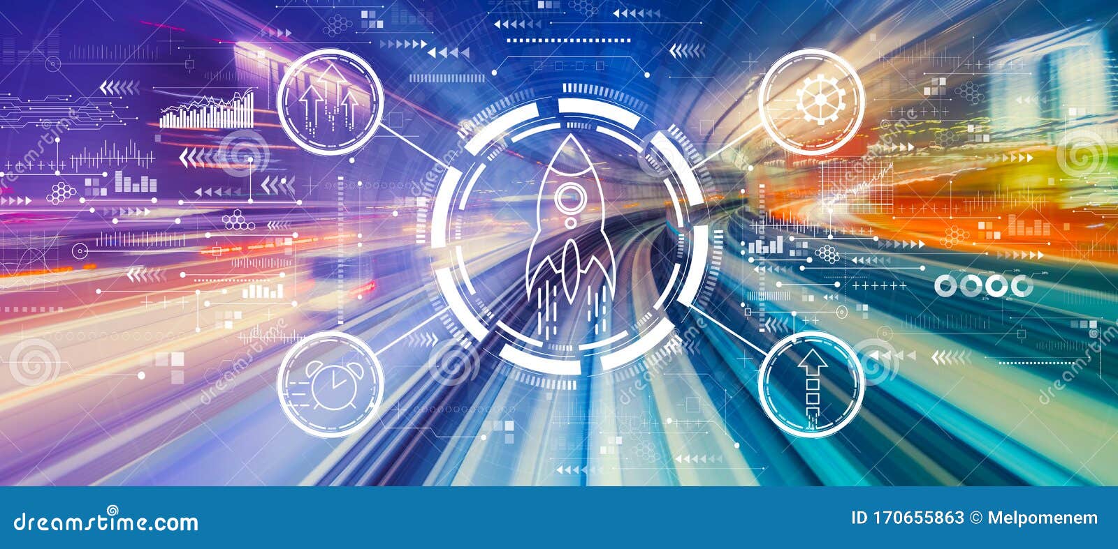 Rapid Growth Concept with High Speed Motion Blur Stock Image - Image of ...