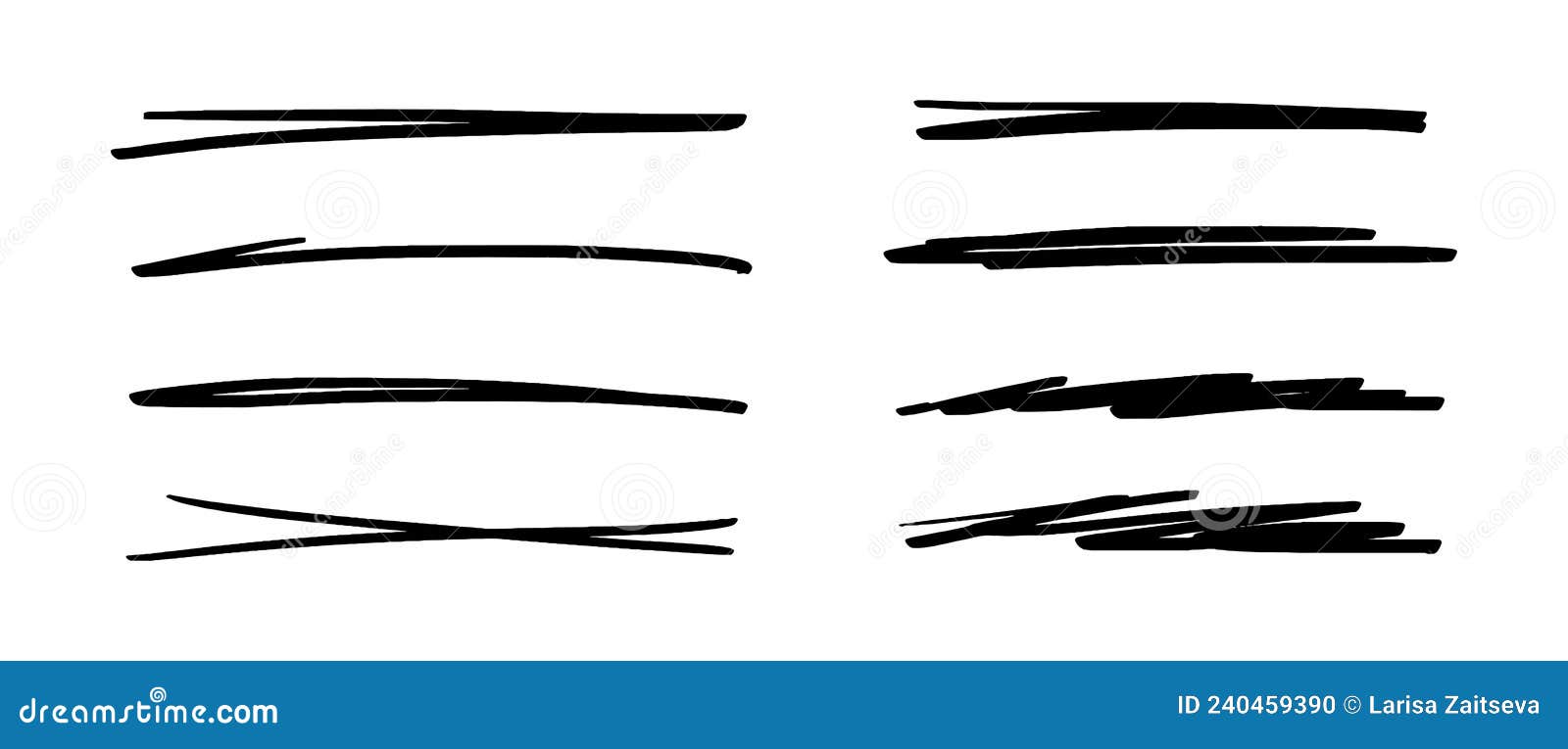 Rapid Highlights. Underline Markers Collection. Vector Illustration of ...