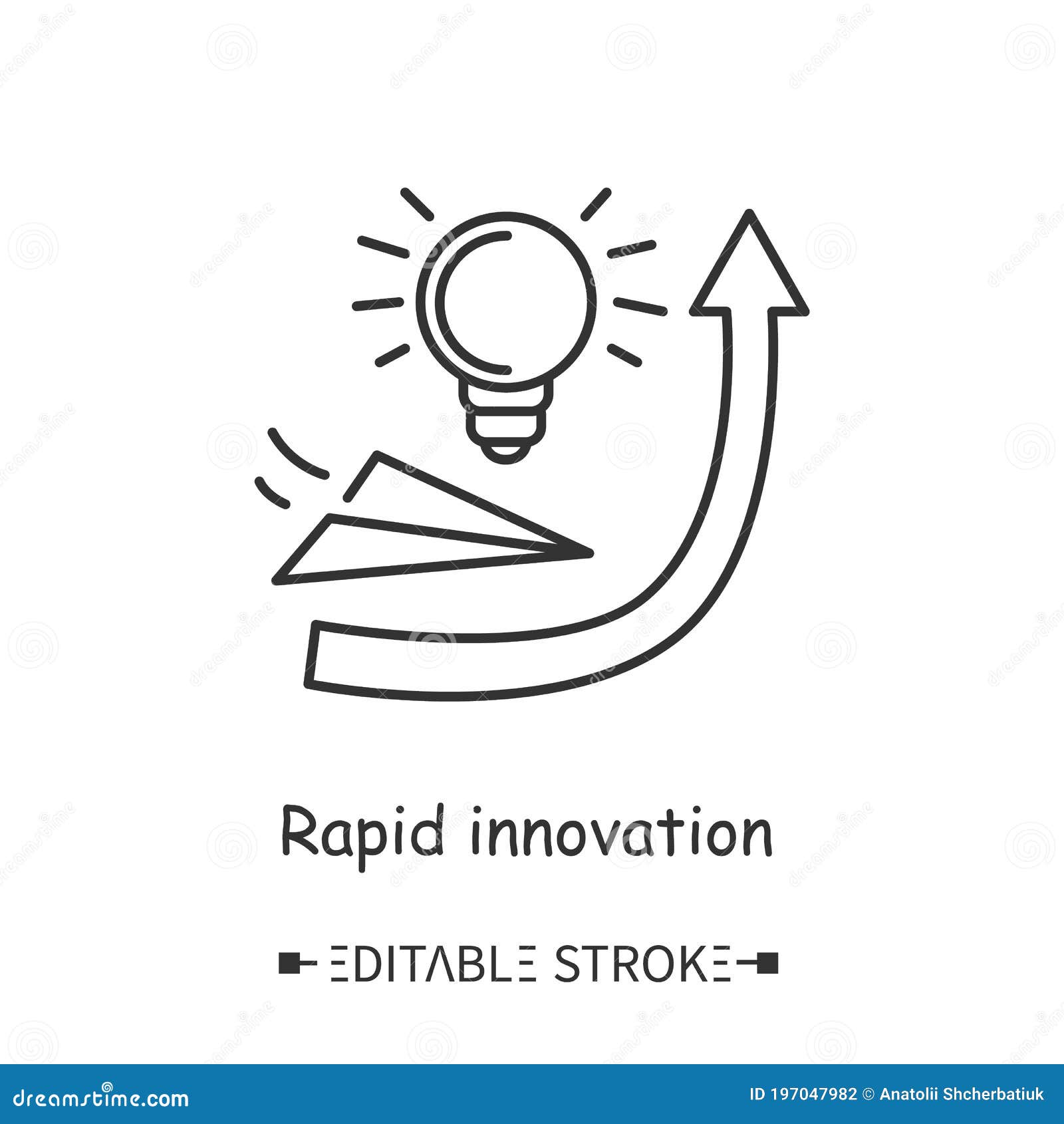 Rapid Innovation Line Icon. Editable Illustration Stock Vector ...