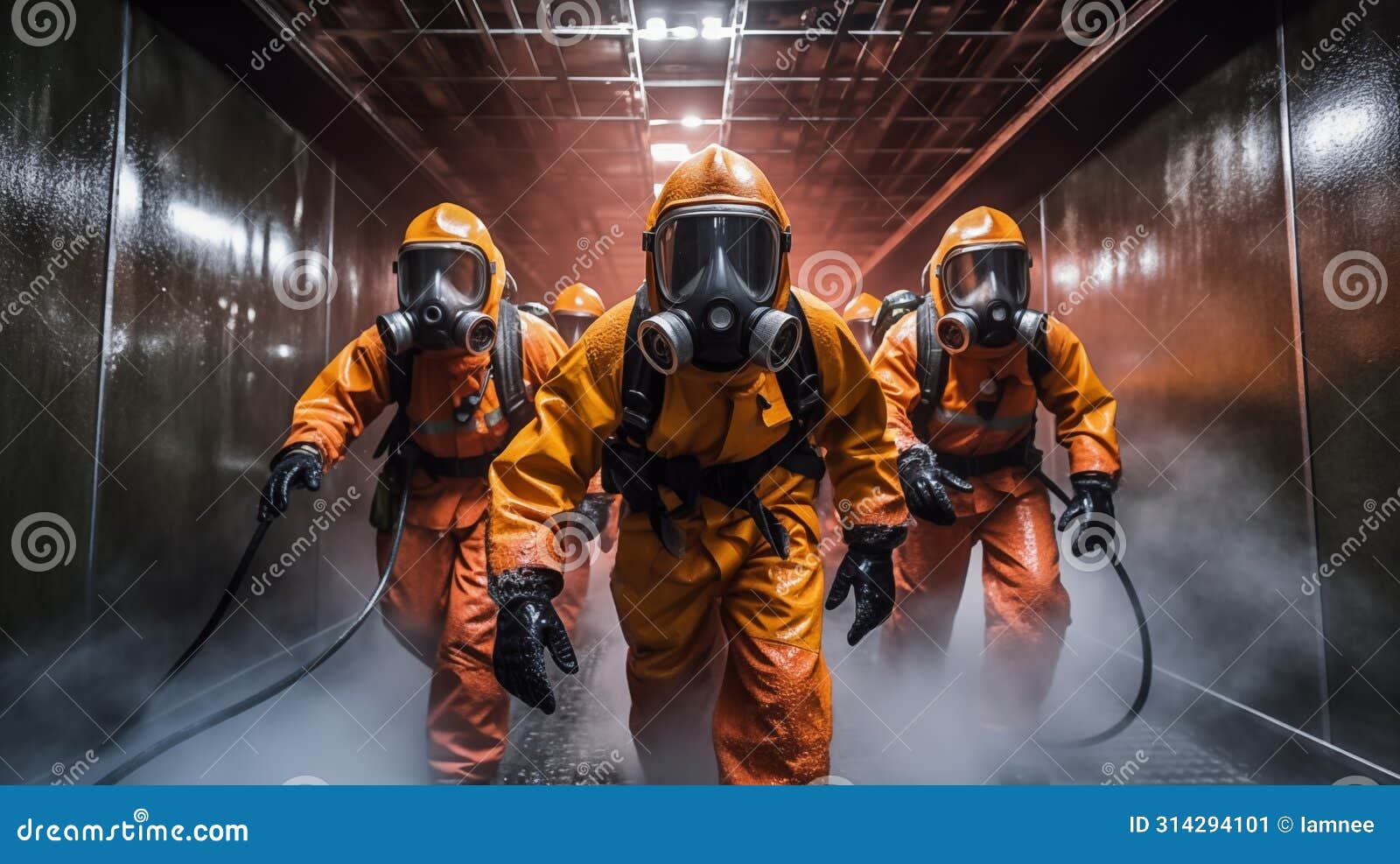 Rapid Onboard Firefighting Crew Emergency Response Team.AI Generated ...