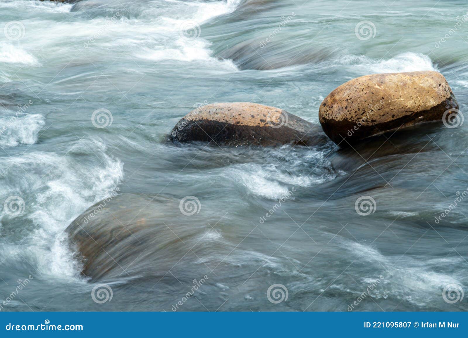 Rapid and Powerful Water Flow between Rocks Stock Image - Image of ...