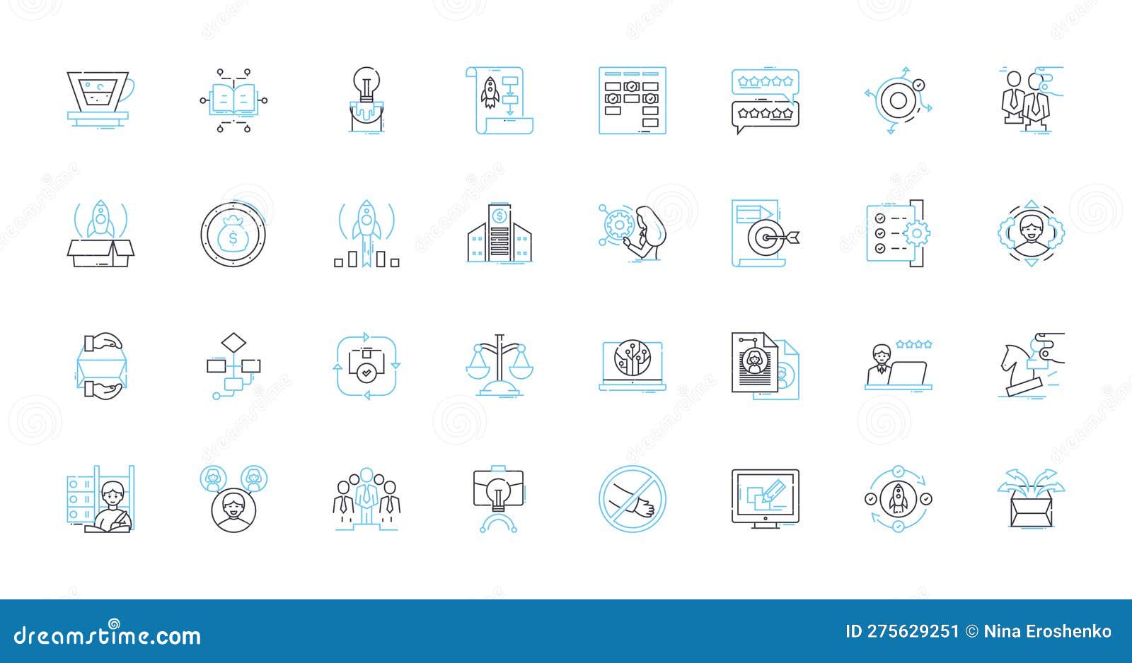 Rapid Prototyping Linear Icons Set Iterative Agile Design