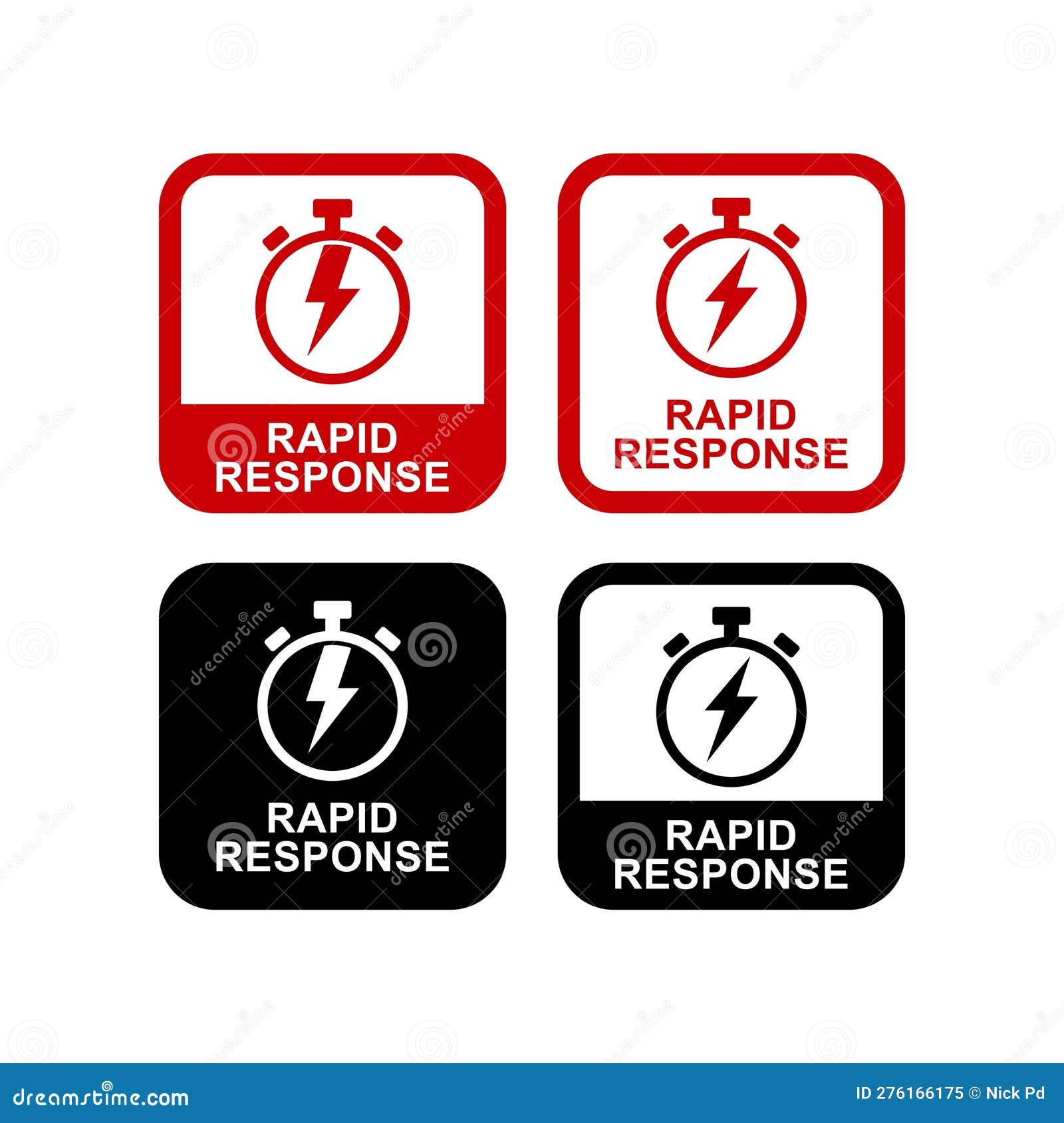 Rapid Response Badge Logo Icon Stock Vector - Illustration of response ...