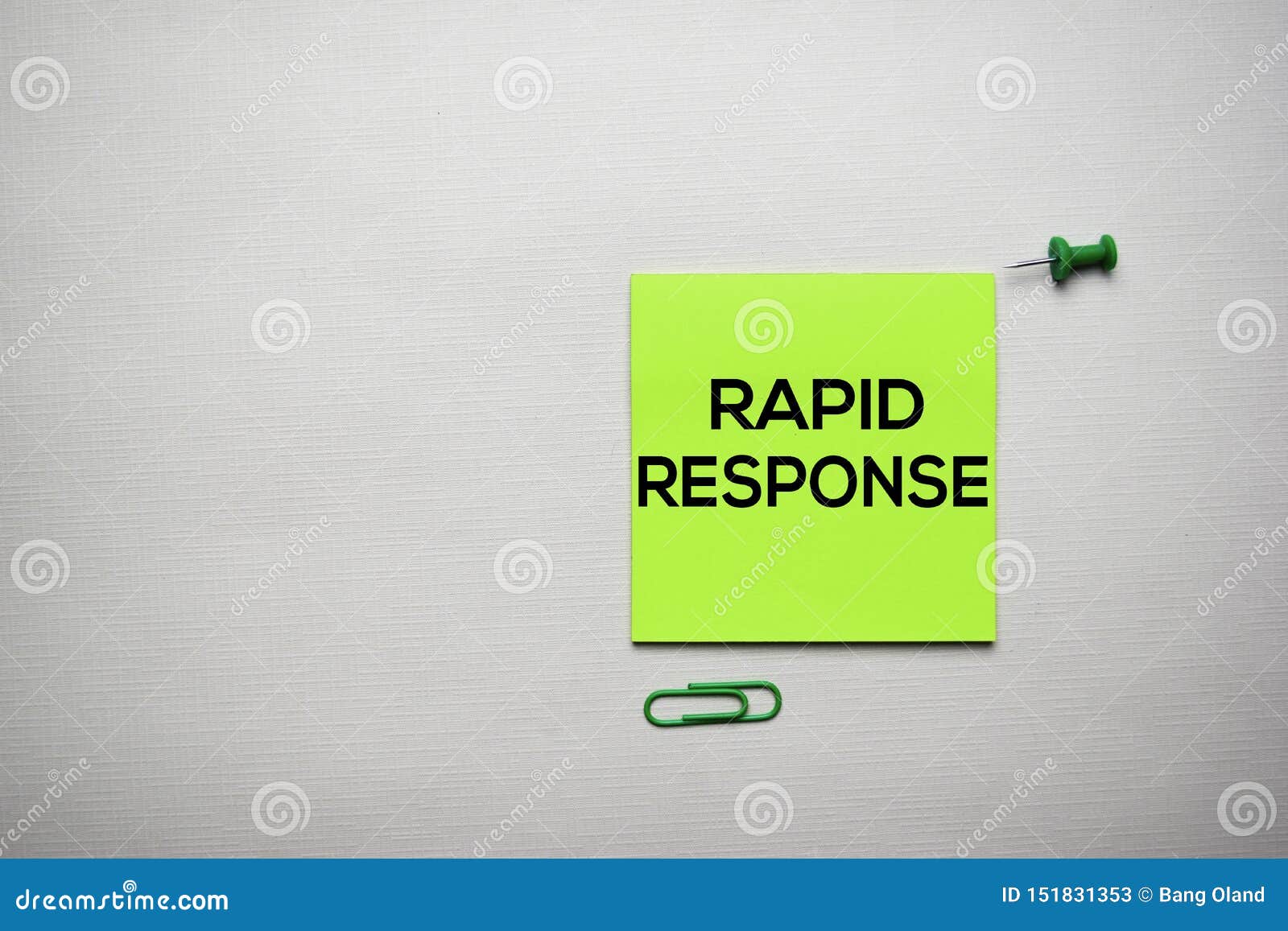 Rapid Response Text on Sticky Notes with Office Desk Concept Stock ...