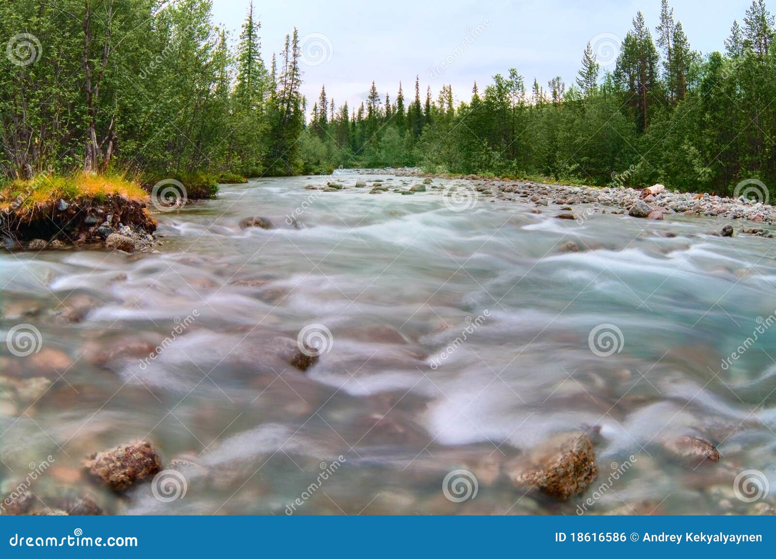 Rapid River Flow in Mountains Stock Photo - Image of river, russian ...