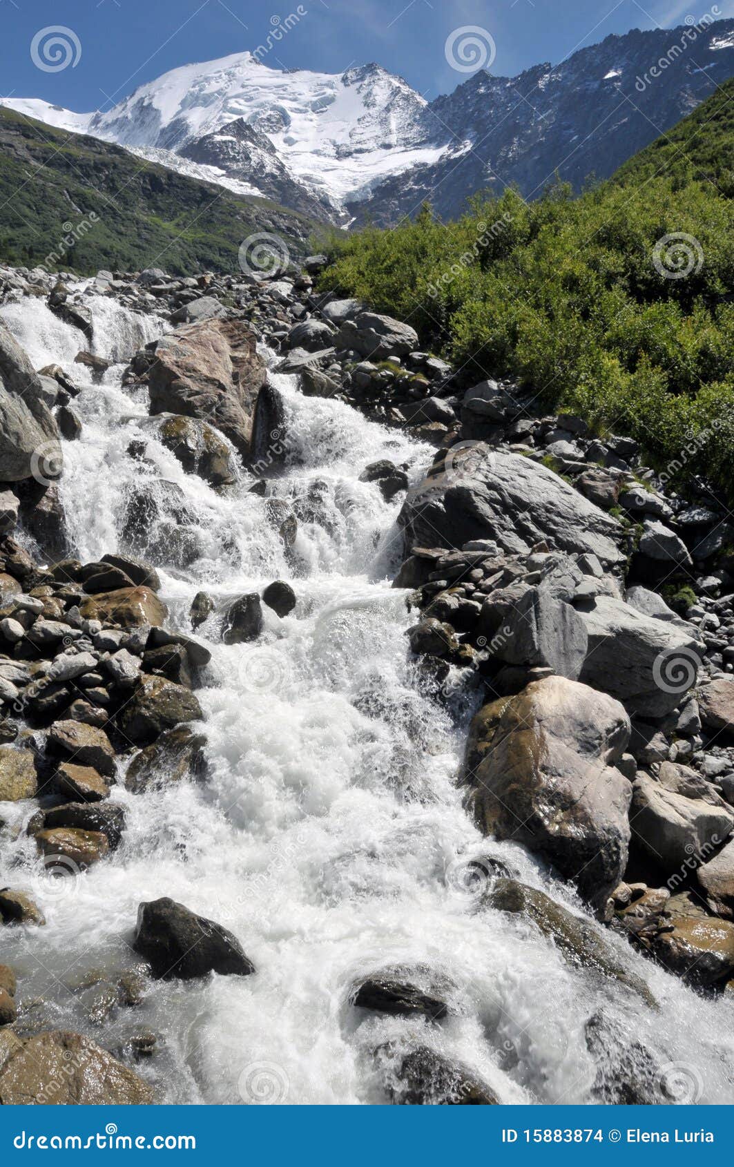 Rapid stream stock photo. Image of high, flowing, peak - 15883874