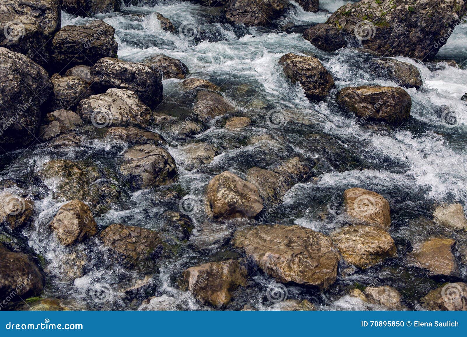 Rapid Stream with Rocks and Moss Stock Photo - Image of cascade ...