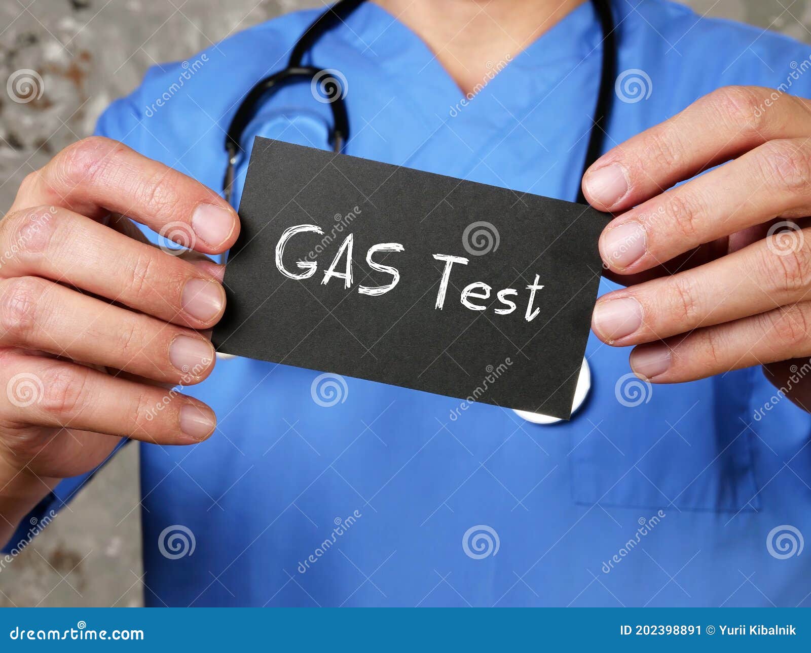 Rapid Strep Test GAS Test Sign on the Piece of Paper Stock Image ...