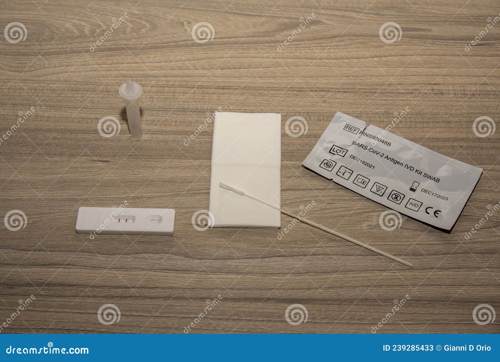 Rapid Swab Kit for Covid Flu Test Stock Image - Image of doctor ...