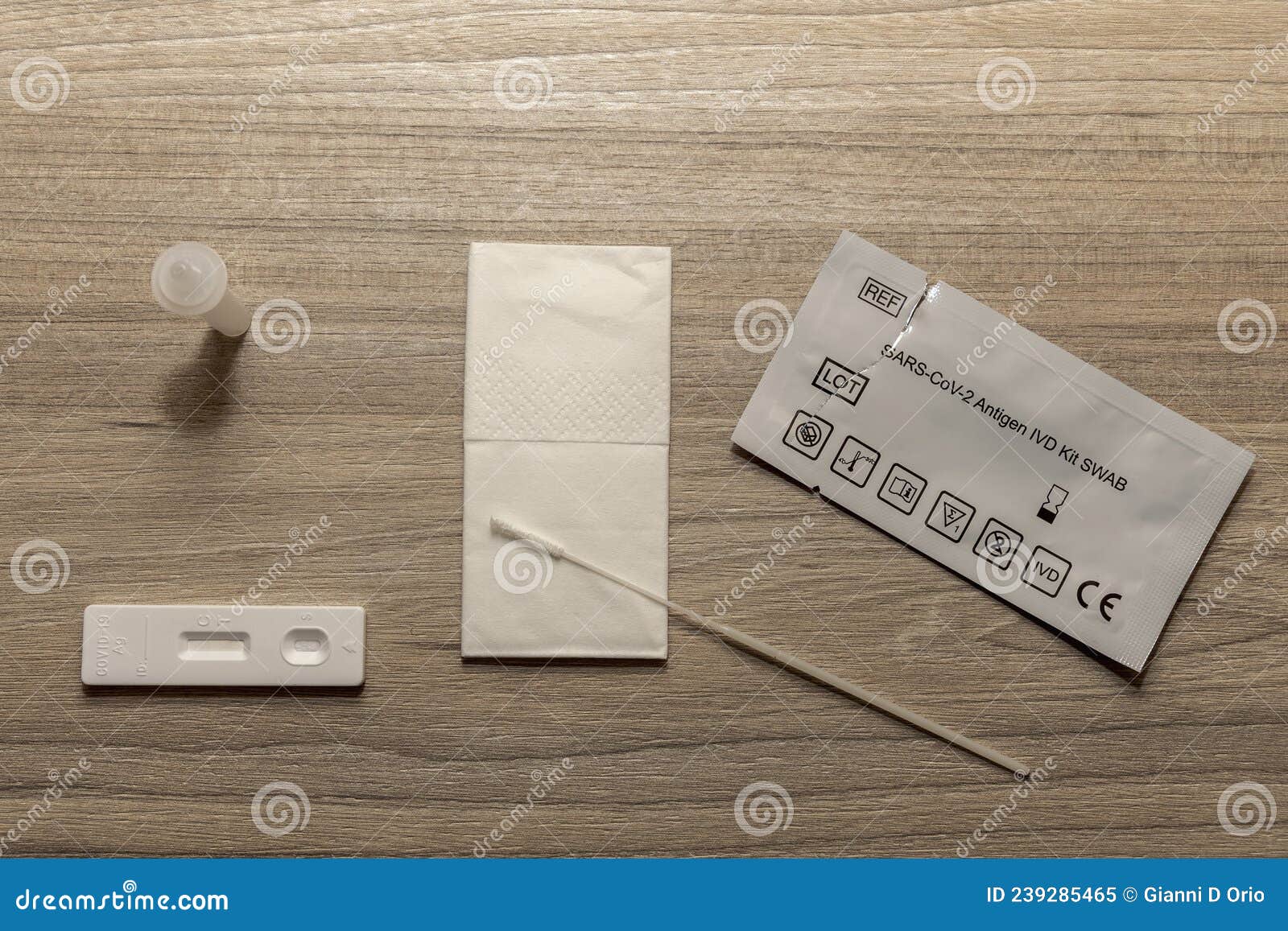Rapid Swab Kit for Covid Flu Test Stock Image - Image of analysis ...
