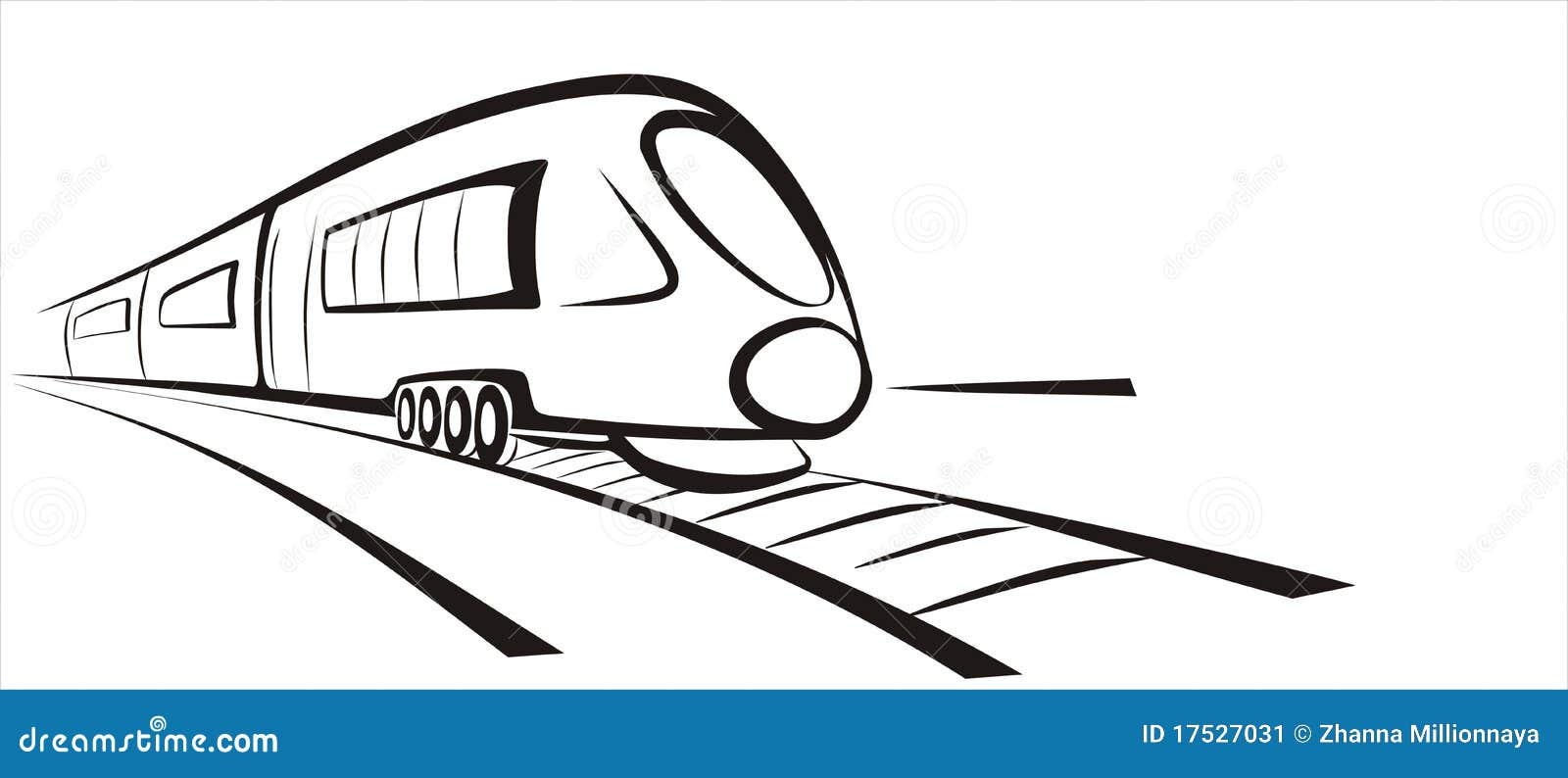 Rapid Train. Vector Sketch | CartoonDealer.com #147494702
