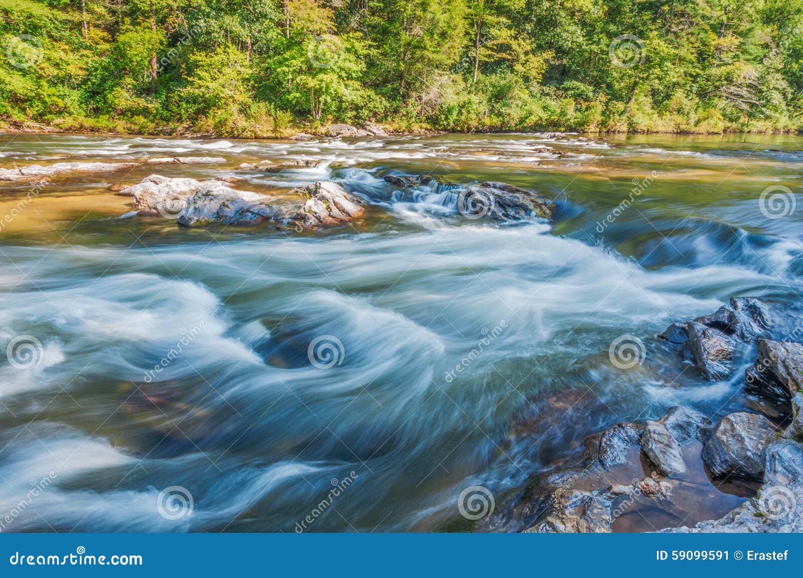 Rapide E Rocce, Sul Fiume Di Chattooga Immagine Stock - Immagine di ...