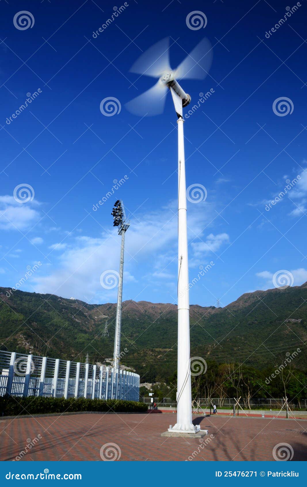 A rapidly moving windmill stock image. Image of conservation - 25476271