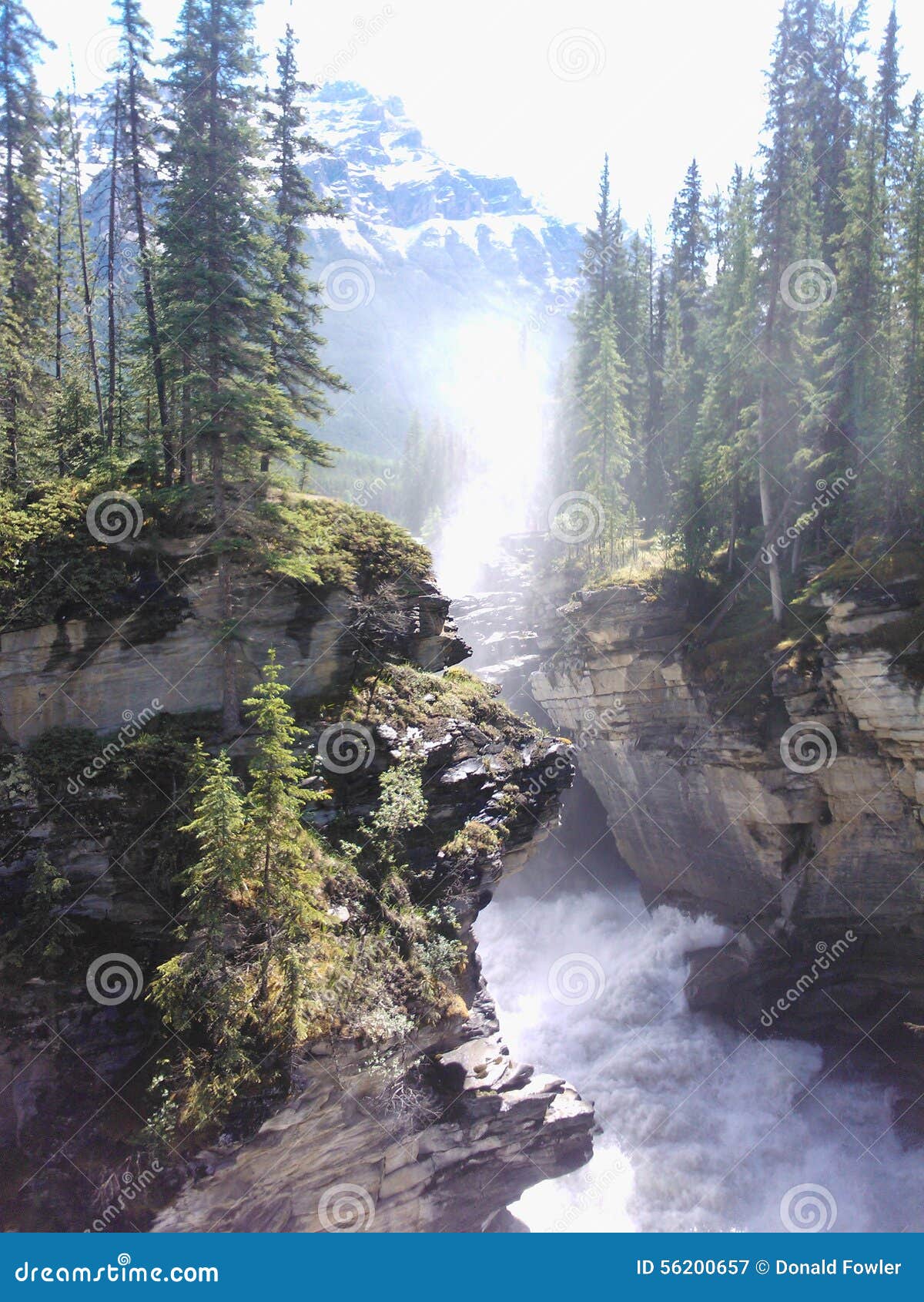 Rapids through Cliffs at Foot of Mountains Stock Image - Image of ...