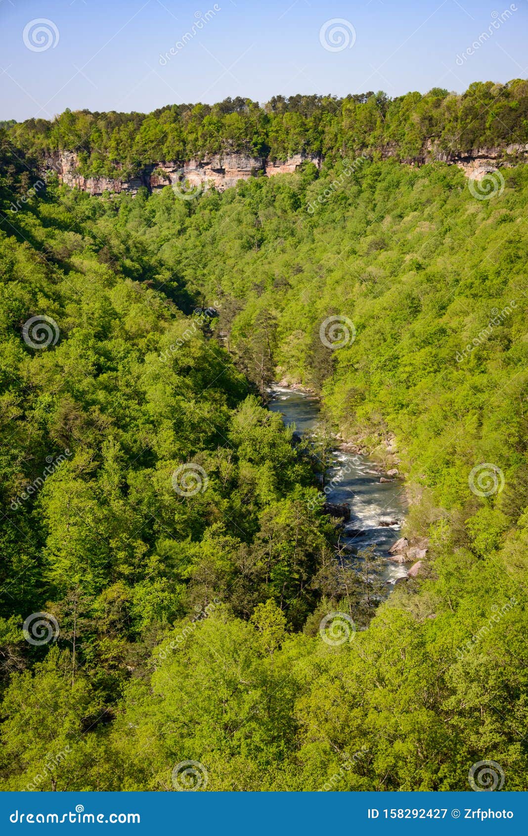 The Rapids and Cliffs at Little River Canyon National Preserve Stock ...
