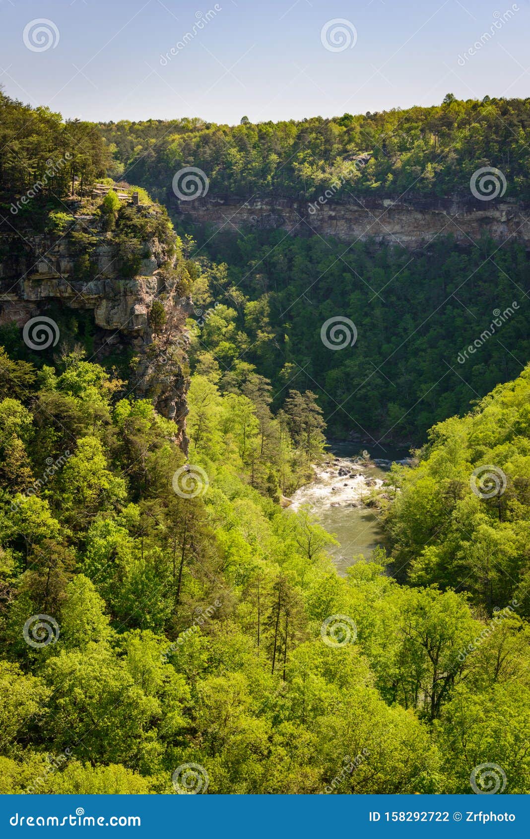 Rapids and Cliffs at Little River Canyon National Preserve Stock Photo ...