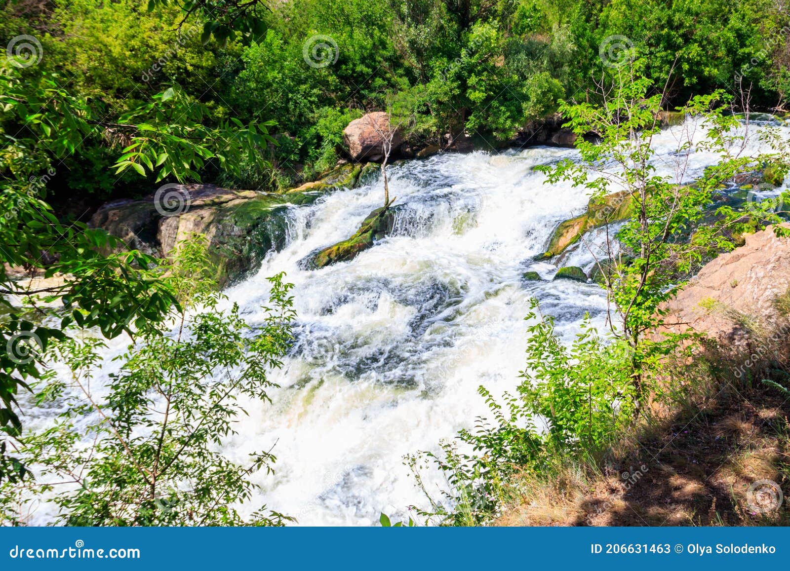 Rapids on the Inhulets River in Kryvyi Rih, Ukraine Stock Image - Image ...